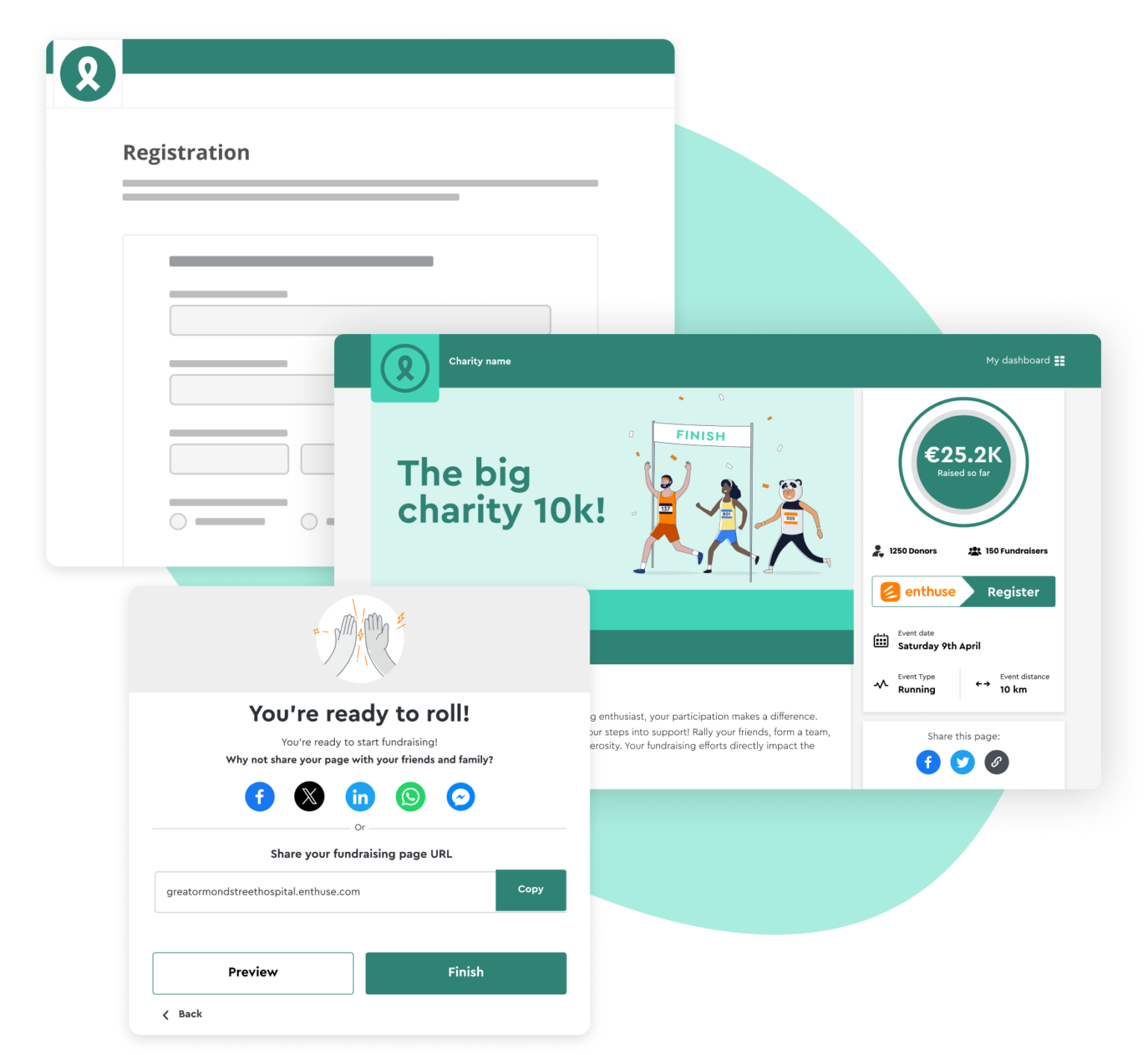 Enthuse Donations, Fundraising and Events - Branded solution for charities